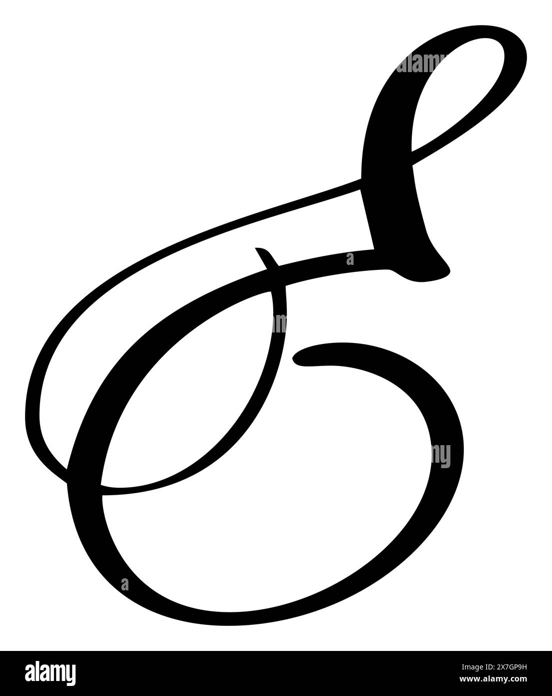 Hand drawn vector calligraphy letter E. Script font logo. Handwritten ...