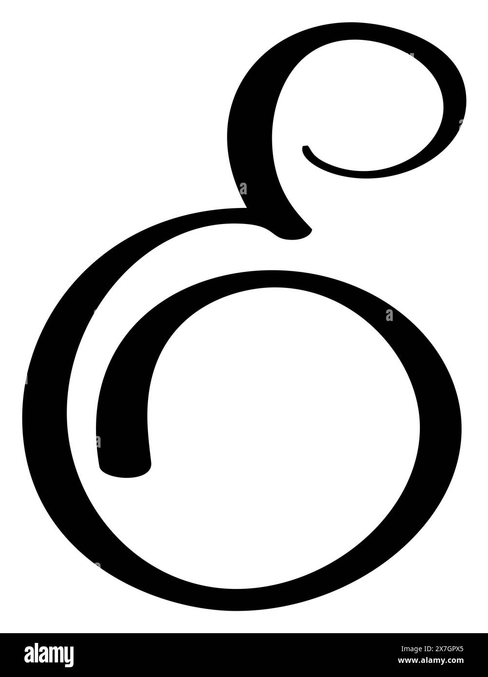 Vector calligraphy hand drawn letter E logo. Script font. Handwritten ...