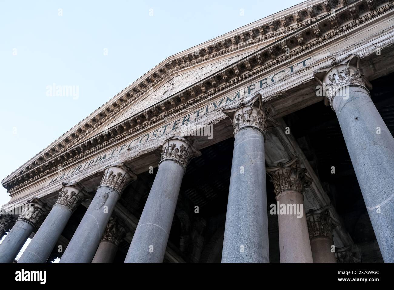 Detail of the Pantheon, a former Roman temple and, since AD 609, a ...