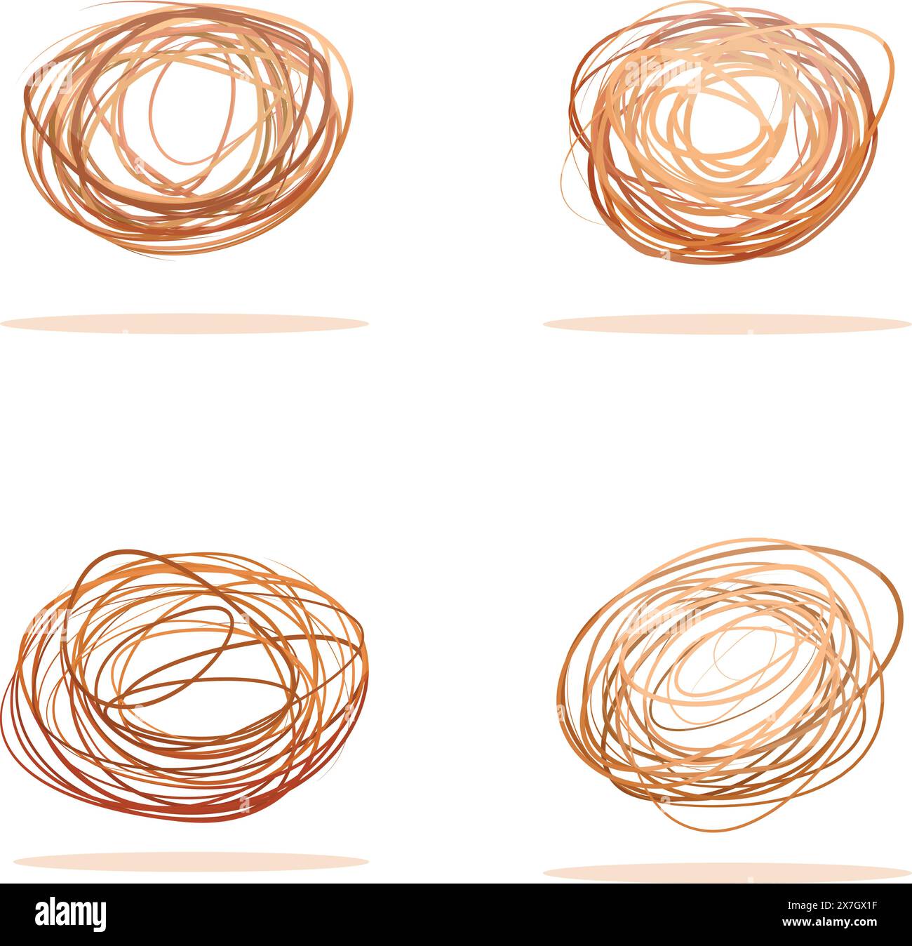 Tumbleweed icons set cartoon vector. Various dry tumbleweed grass. Wild ...