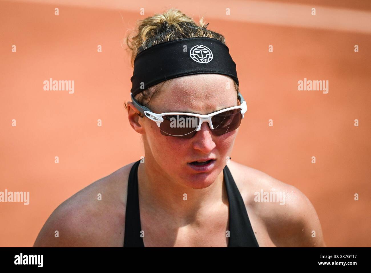Carole MONNET of France during first qualifying day of Roland-Garros ...