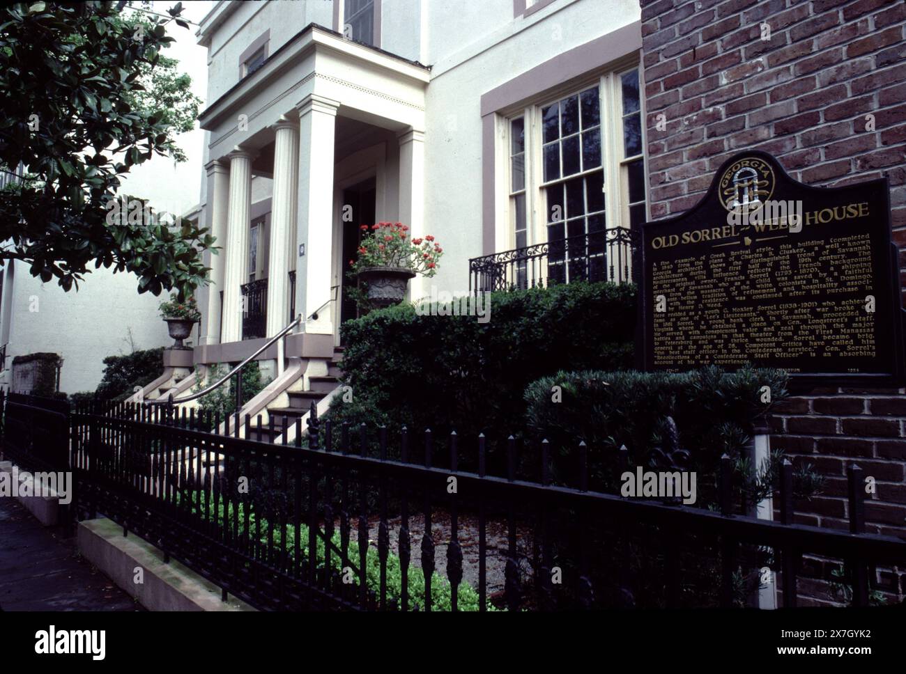 Savannah, GA., USA. 1983. Jones Street in Savannah’s Historic District ...