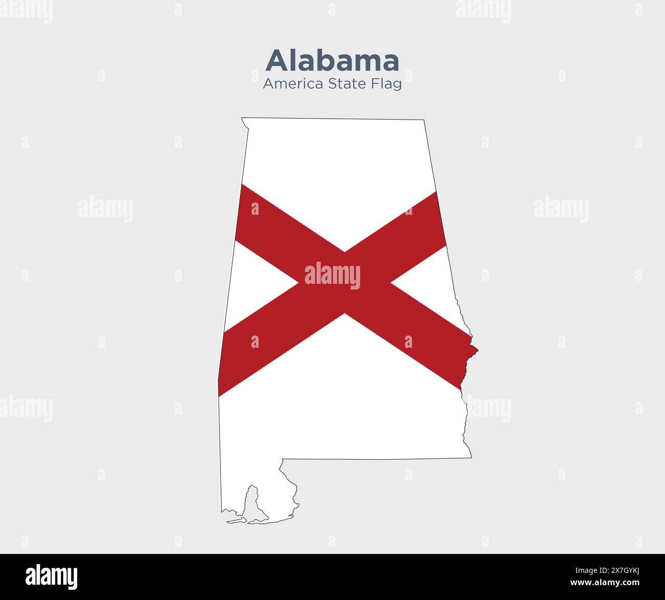 Alabama flag and map. Flags of the U.S. states and territories. America ...