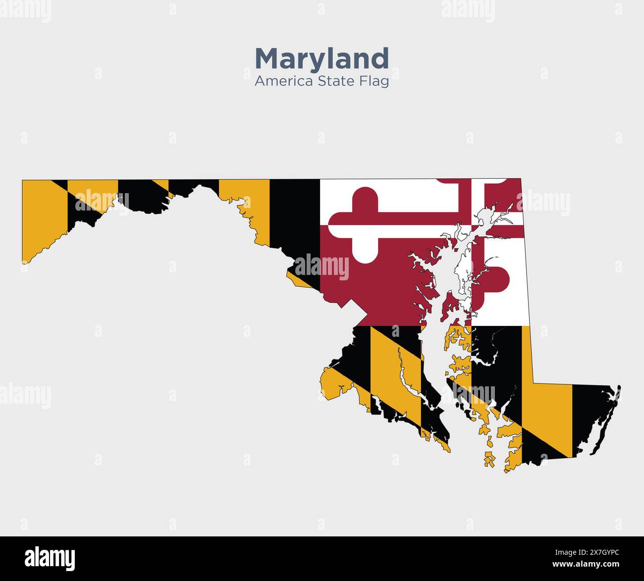 Maryland flag and map. Flags of the U.S. states and territories ...
