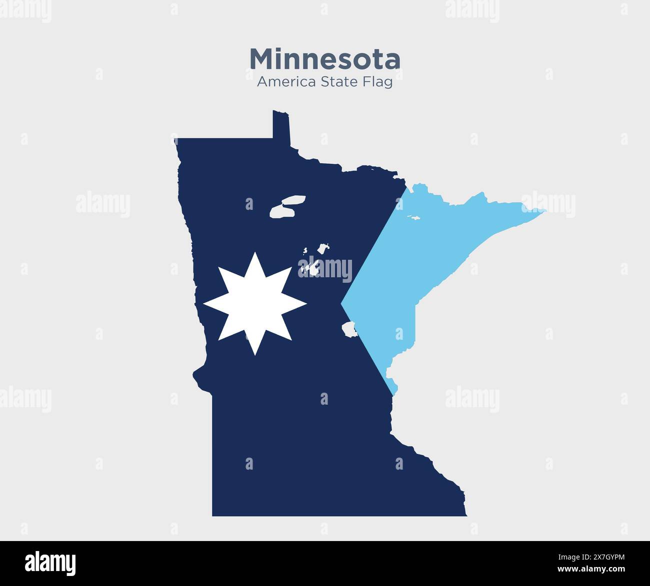 Minnesota flag and map. Flags of the U.S. states and territories ...
