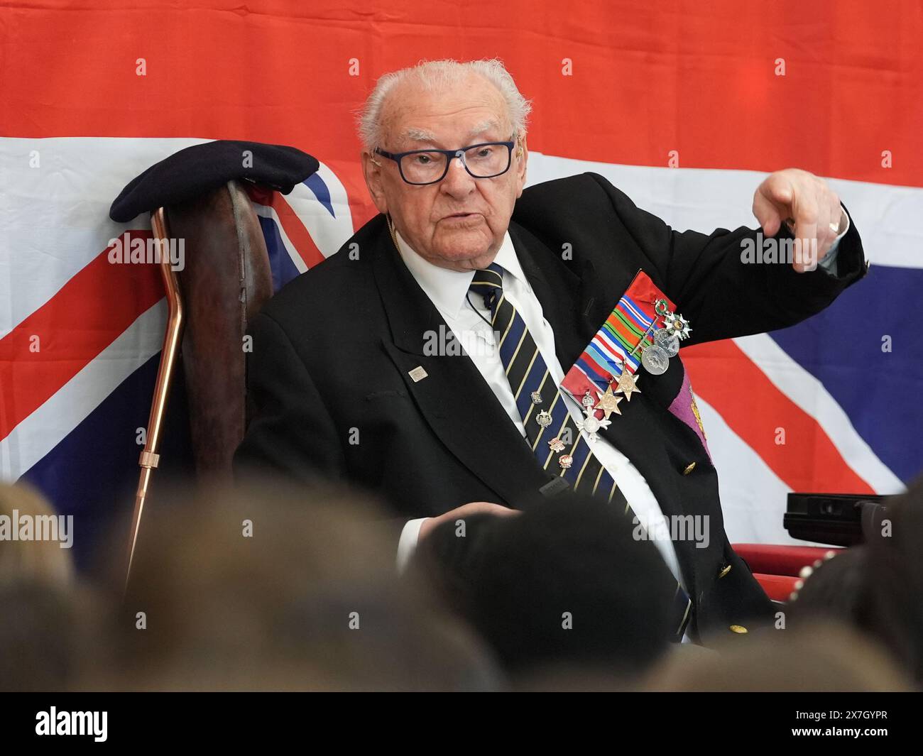 D-Day veteran and Ambassador for the British Normandy Memorial, Ken Hay ...