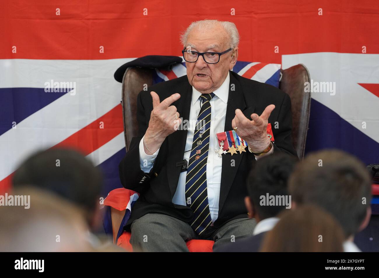 D-Day veteran and Ambassador for the British Normandy Memorial, Ken Hay ...