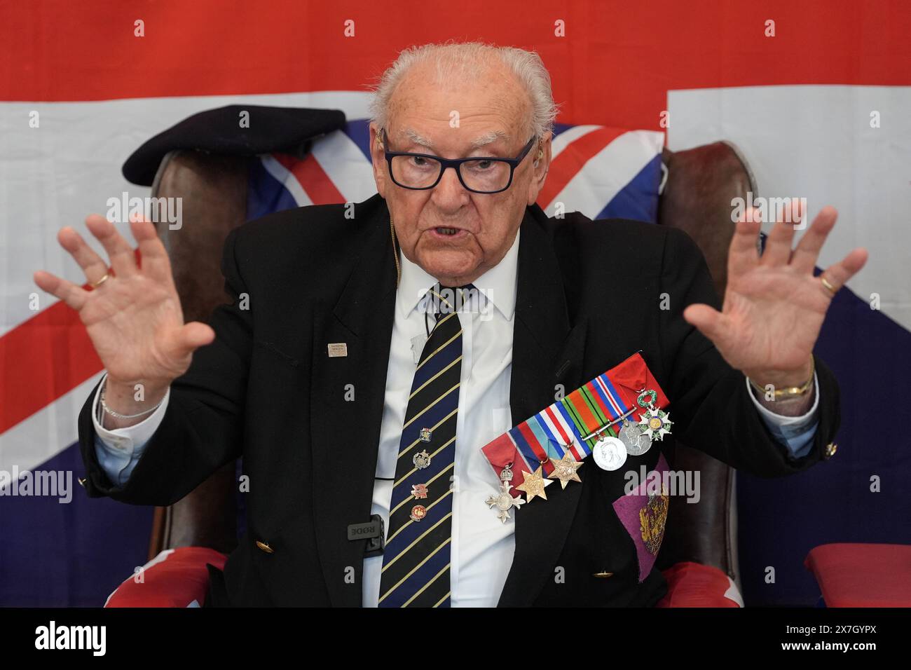D-Day veteran and Ambassador for the British Normandy Memorial, Ken Hay ...