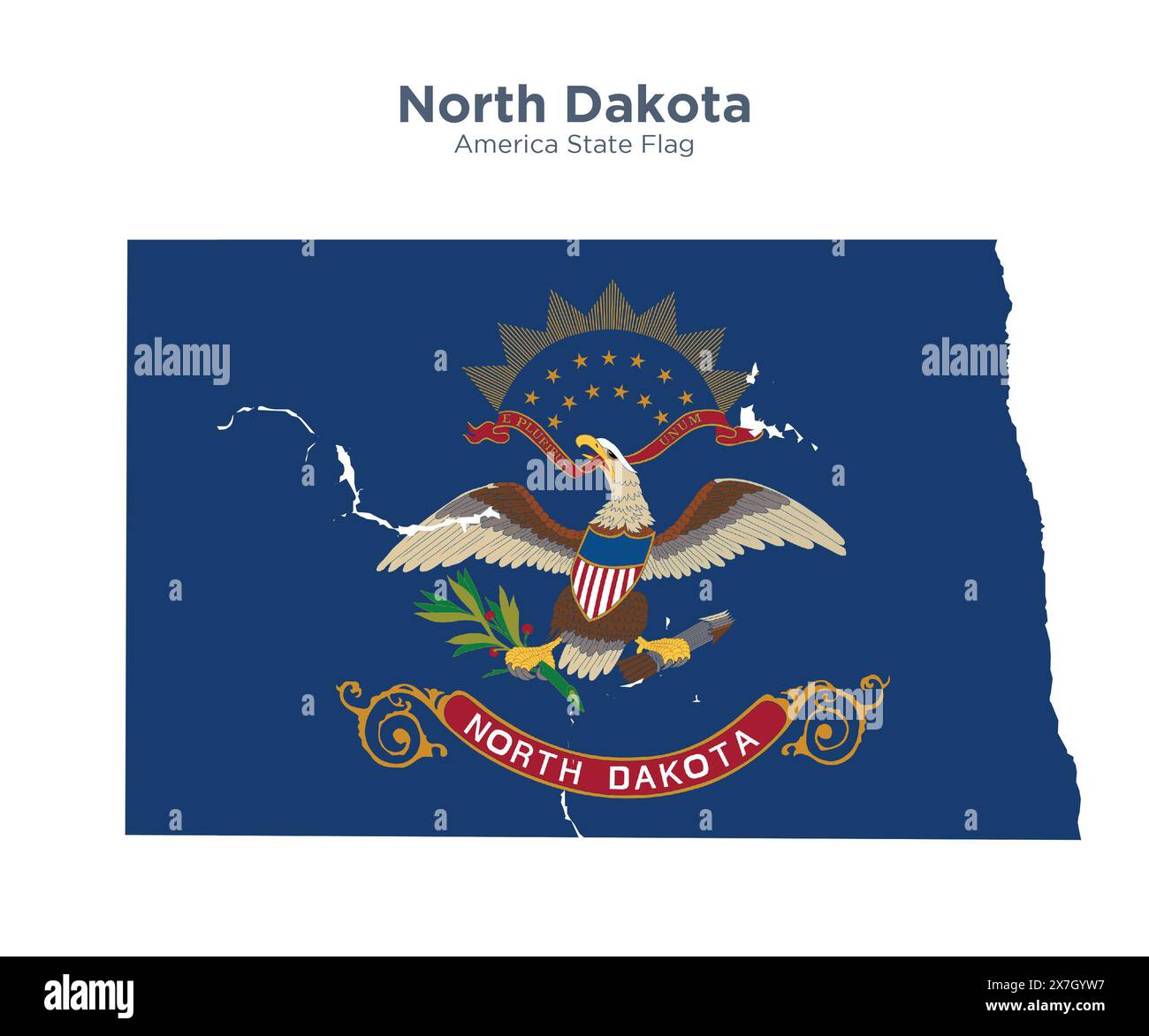 North dakota state on usa Cut Out Stock Images & Pictures - Alamy