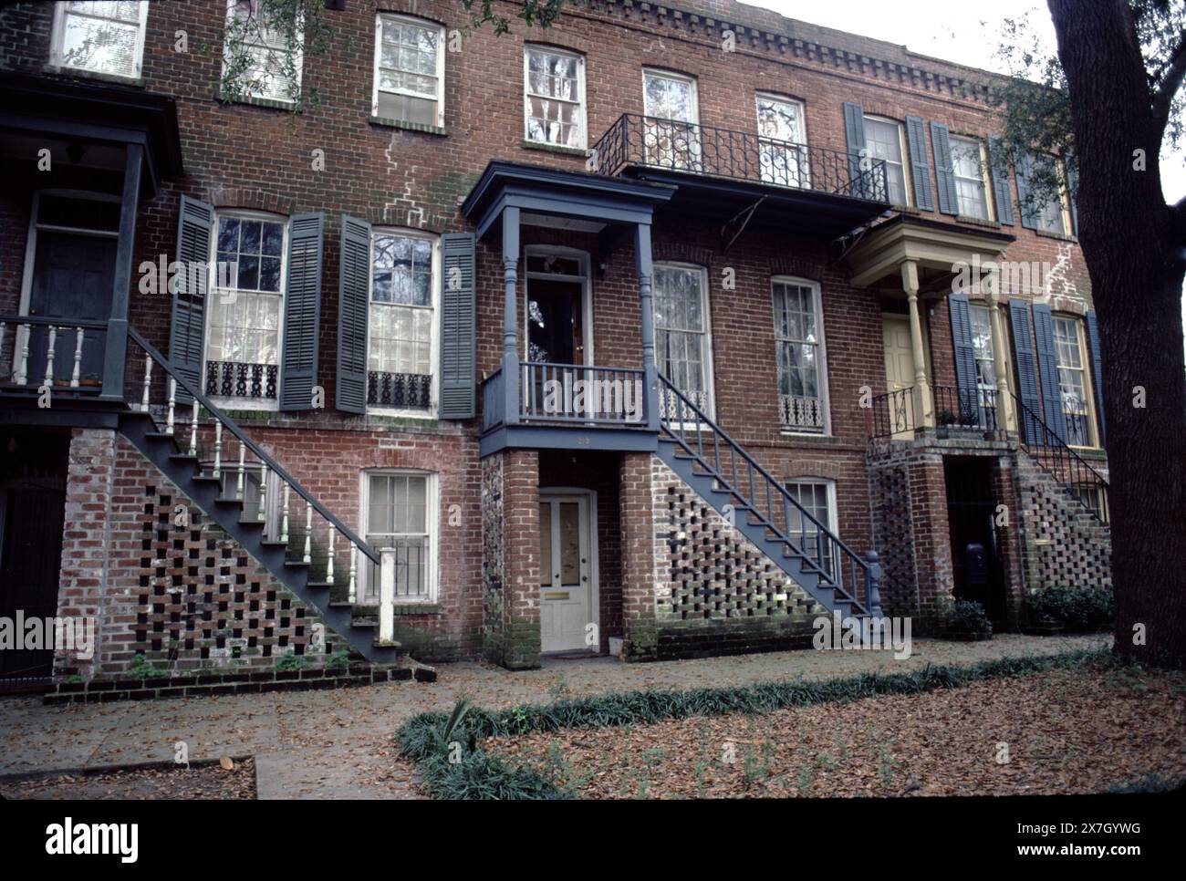 Savannah, GA., USA. 1983. Jones Street in Savannah’s Historic District ...