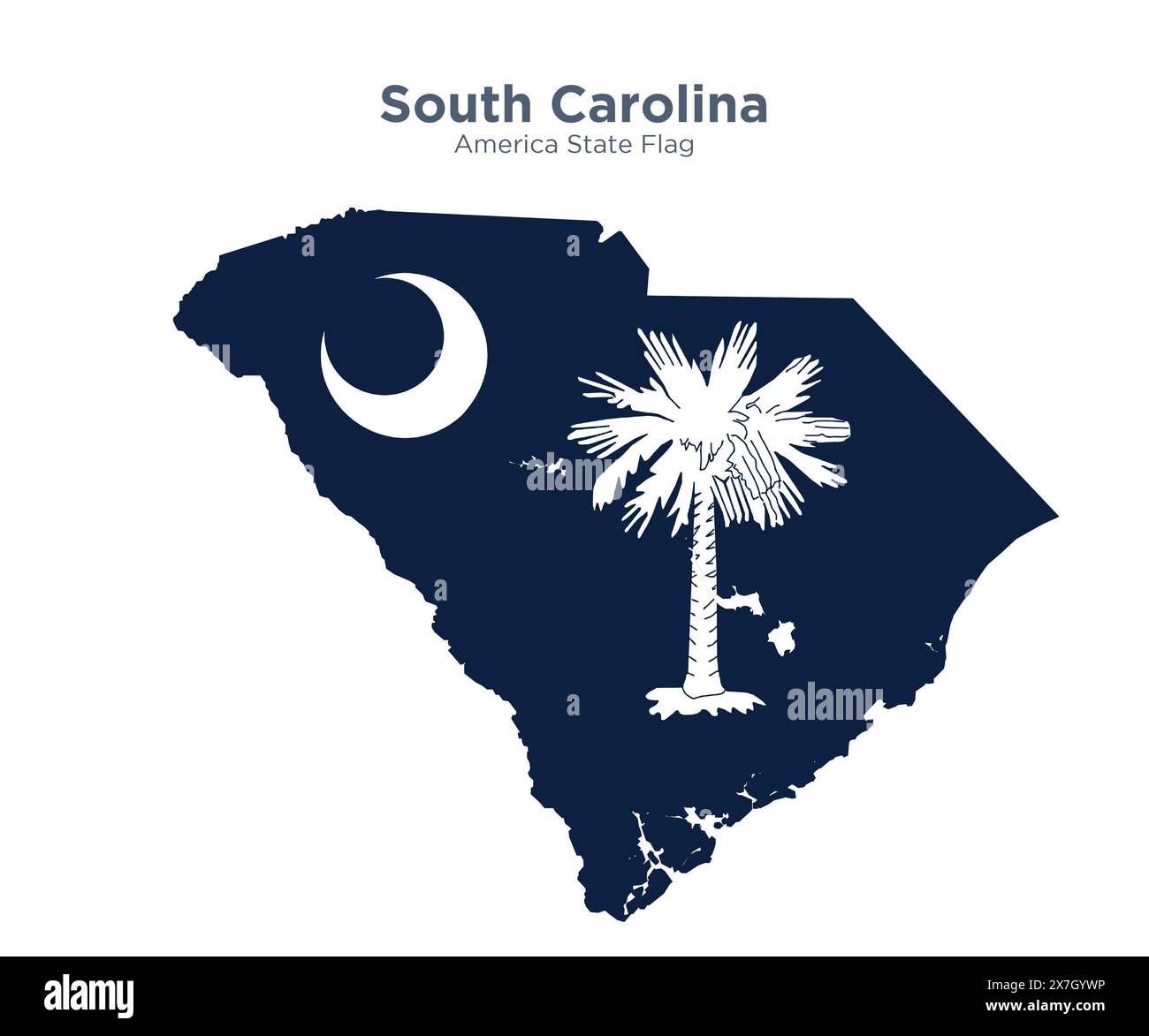 South Carolina flag and map. Flags of the U.S. states and territories ...