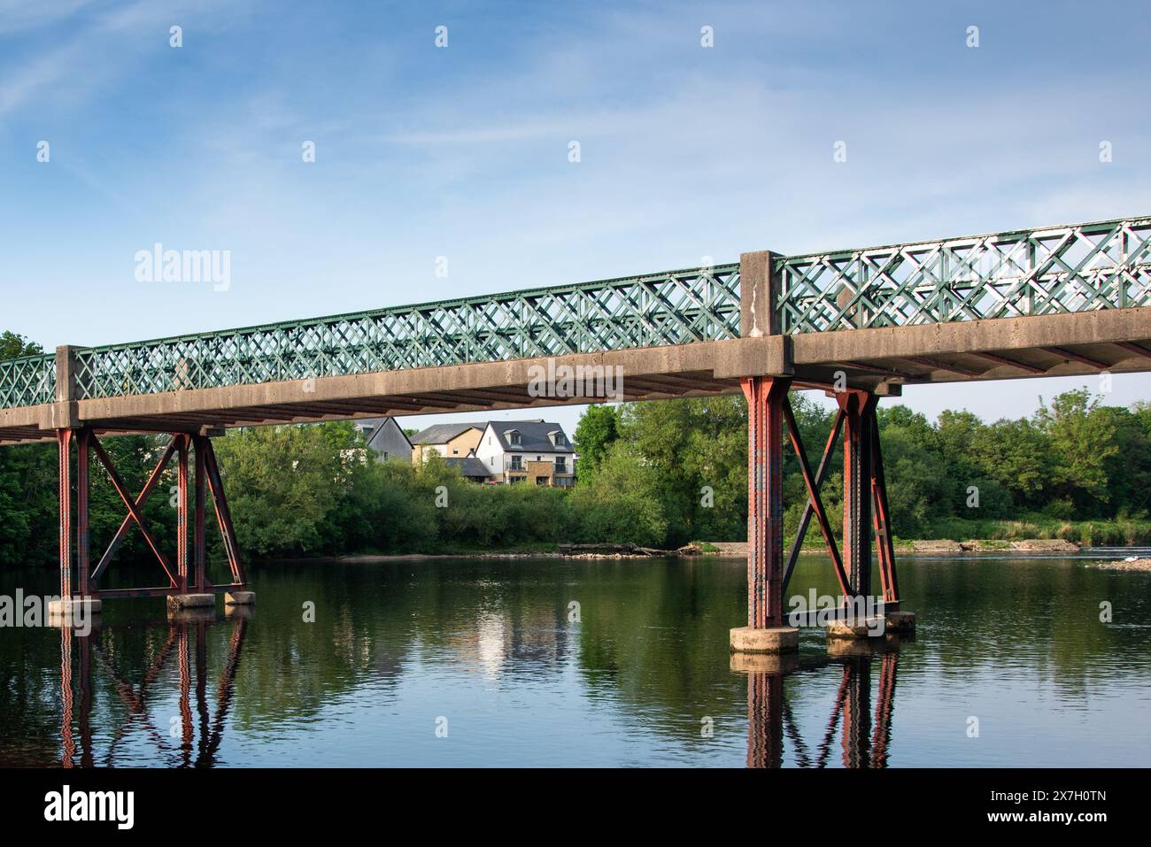 The narrow bridge over the River Lune at Halton. This was constructed ...