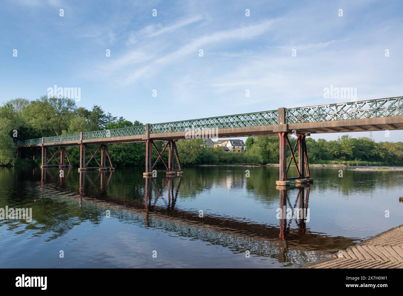 The narrow bridge over the River Lune at Halton. This was constructed ...