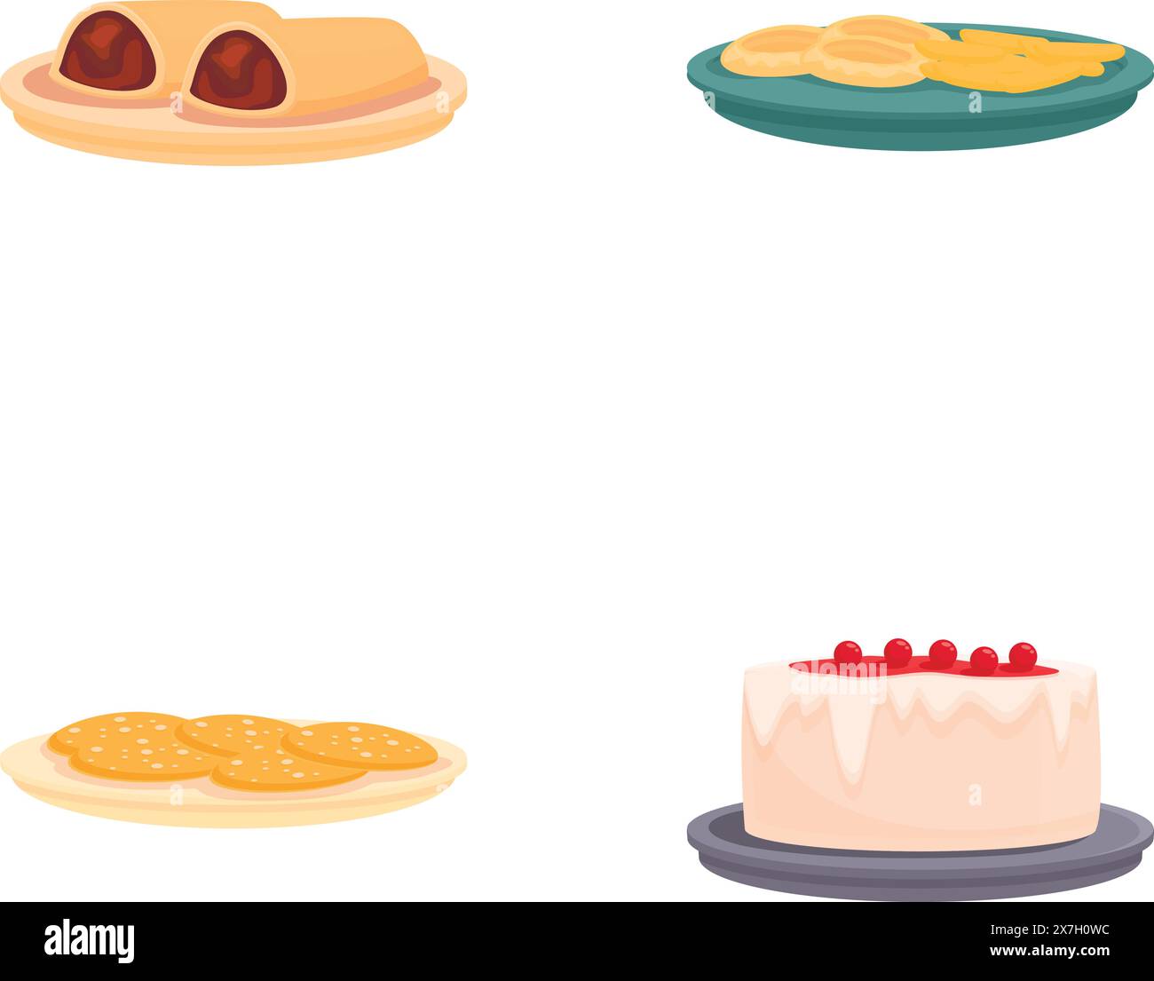 Australian cuisine icons set cartoon vector. Various australian dish ...