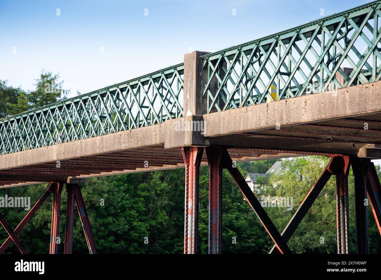 The narrow bridge over the River Lune at Halton. This was constructed ...