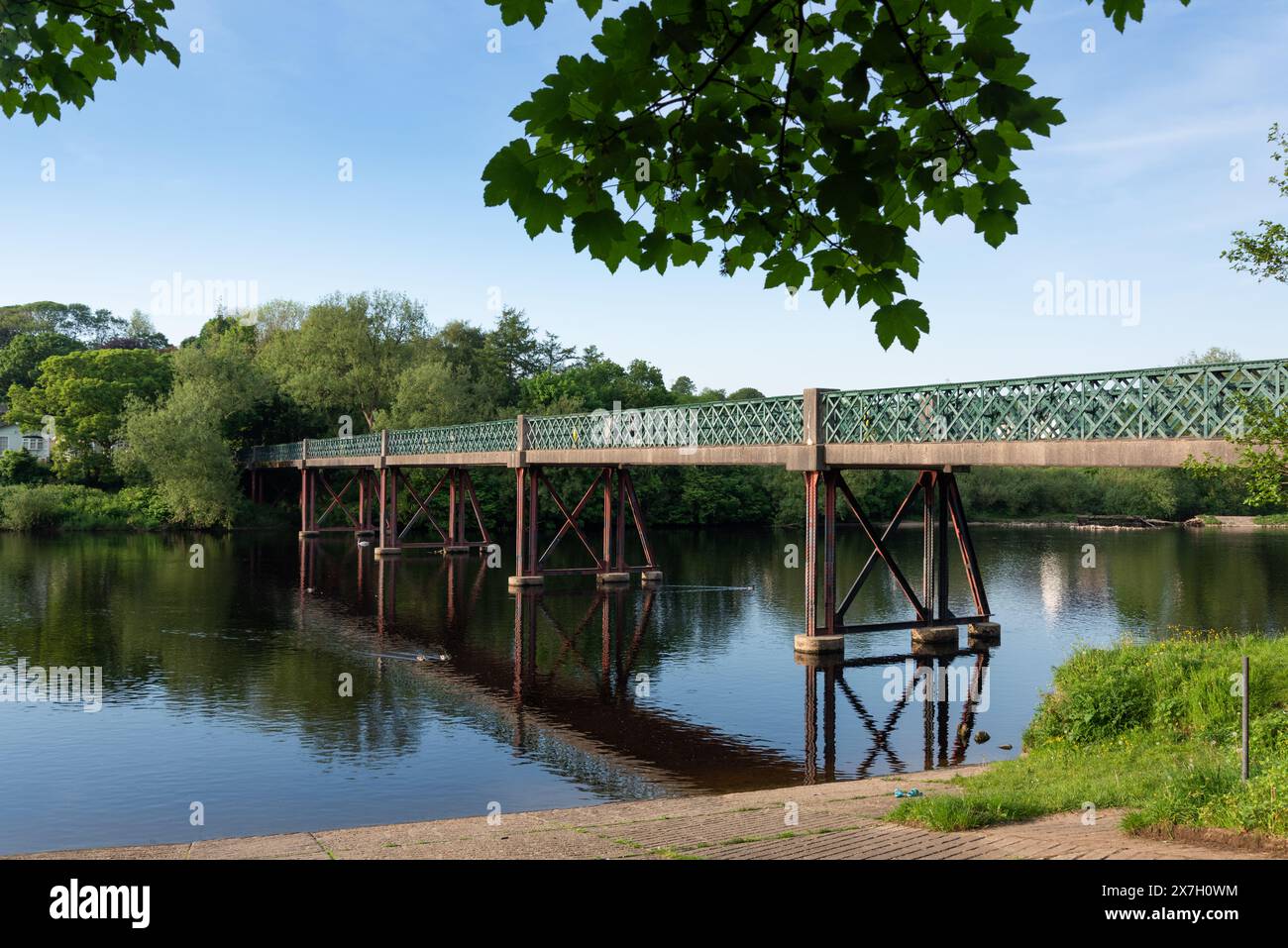 The narrow bridge over the River Lune at Halton. This was constructed ...