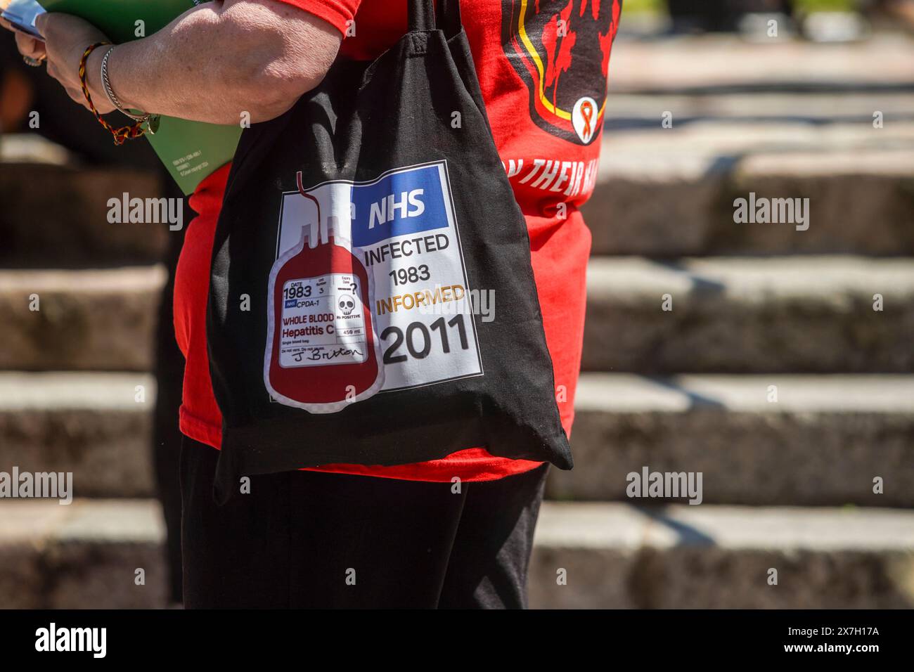 Victims and campaigners outside Central Hall in Westminster, London ...