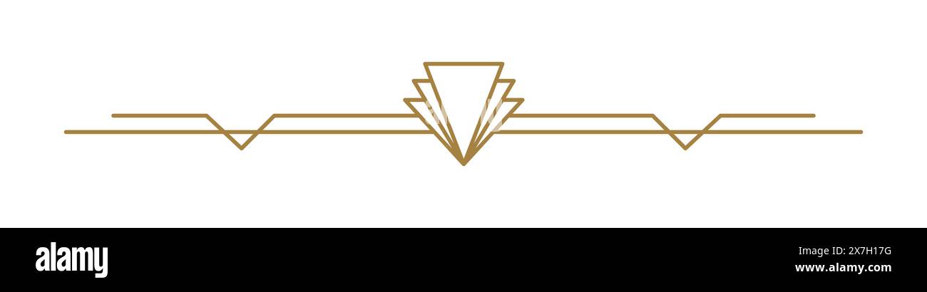 Luxury Vector art deco line divider. Text border horizontal line shape ...