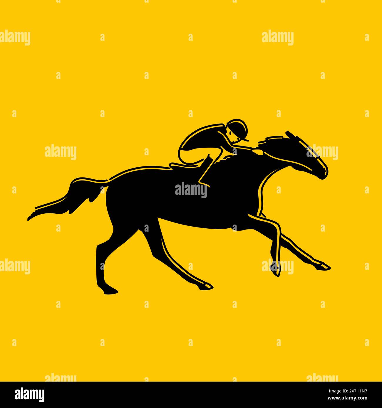 Simple horse racing logo concept Stock Vector Image & Art - Alamy