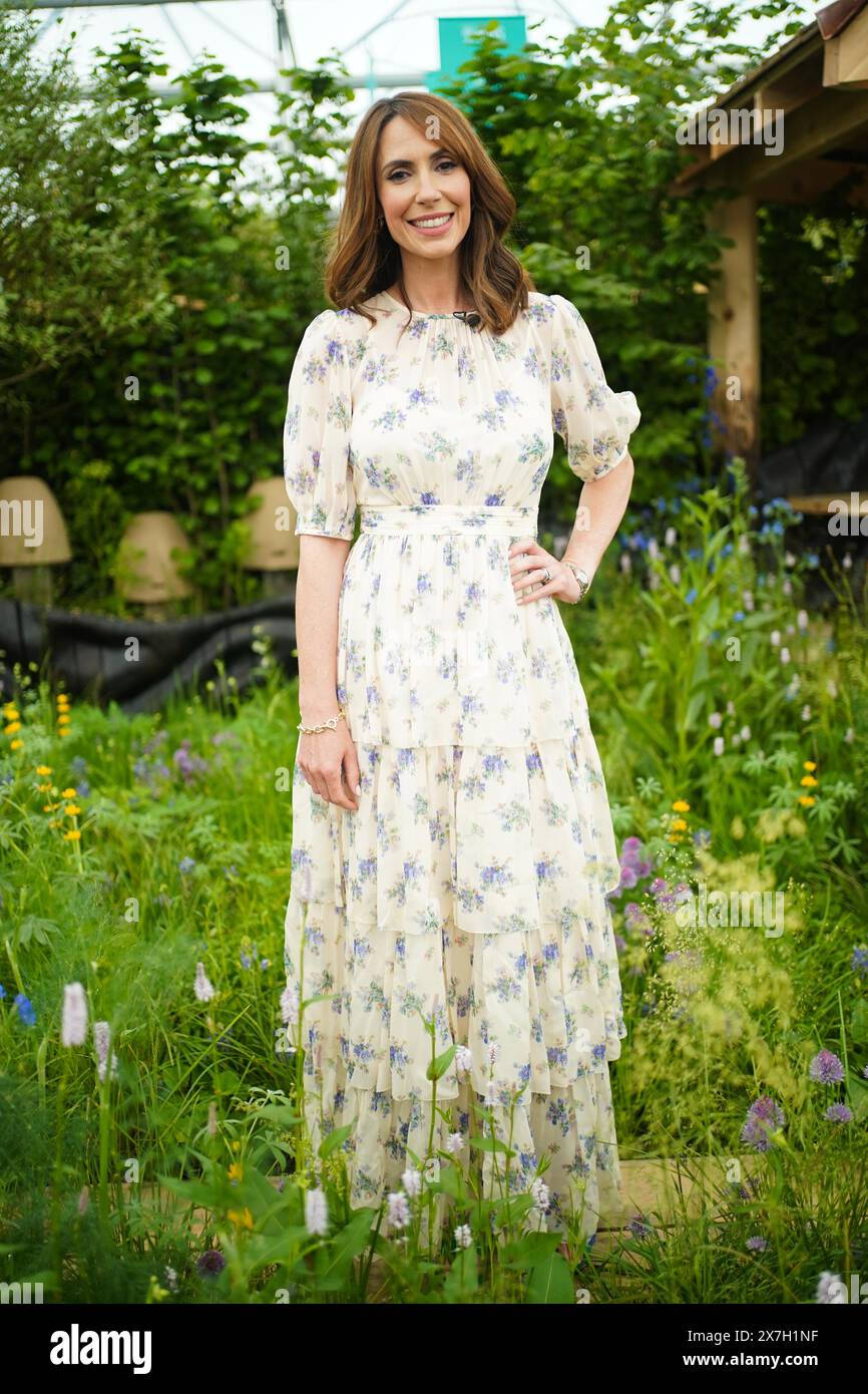 TV presenter Alex Jones attends the RHS Chelsea Flower Show at the ...