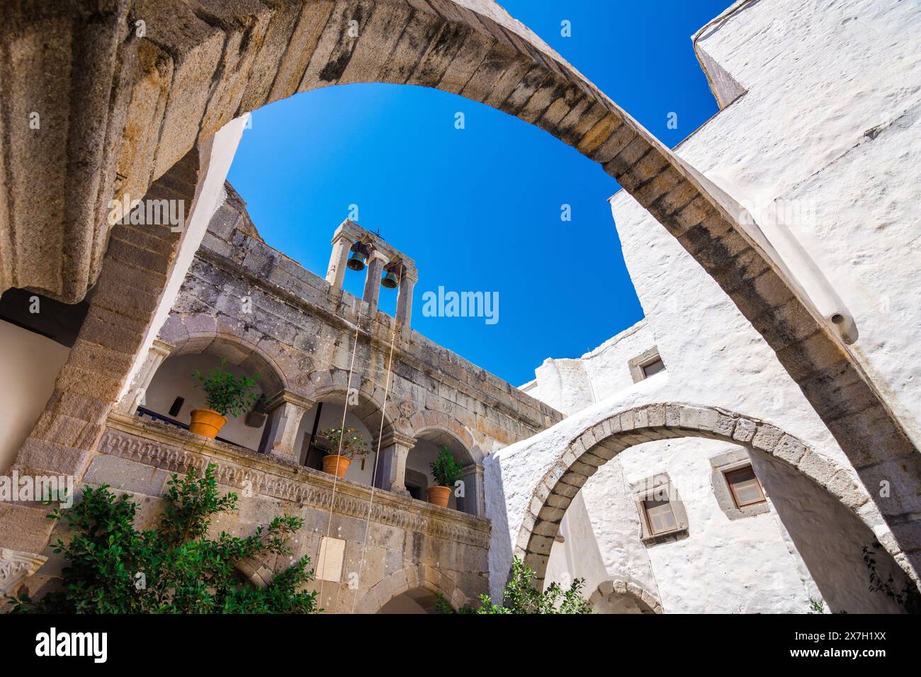 Iconic Monastery of Saint John the Theologian in Chora of Patmos island ...