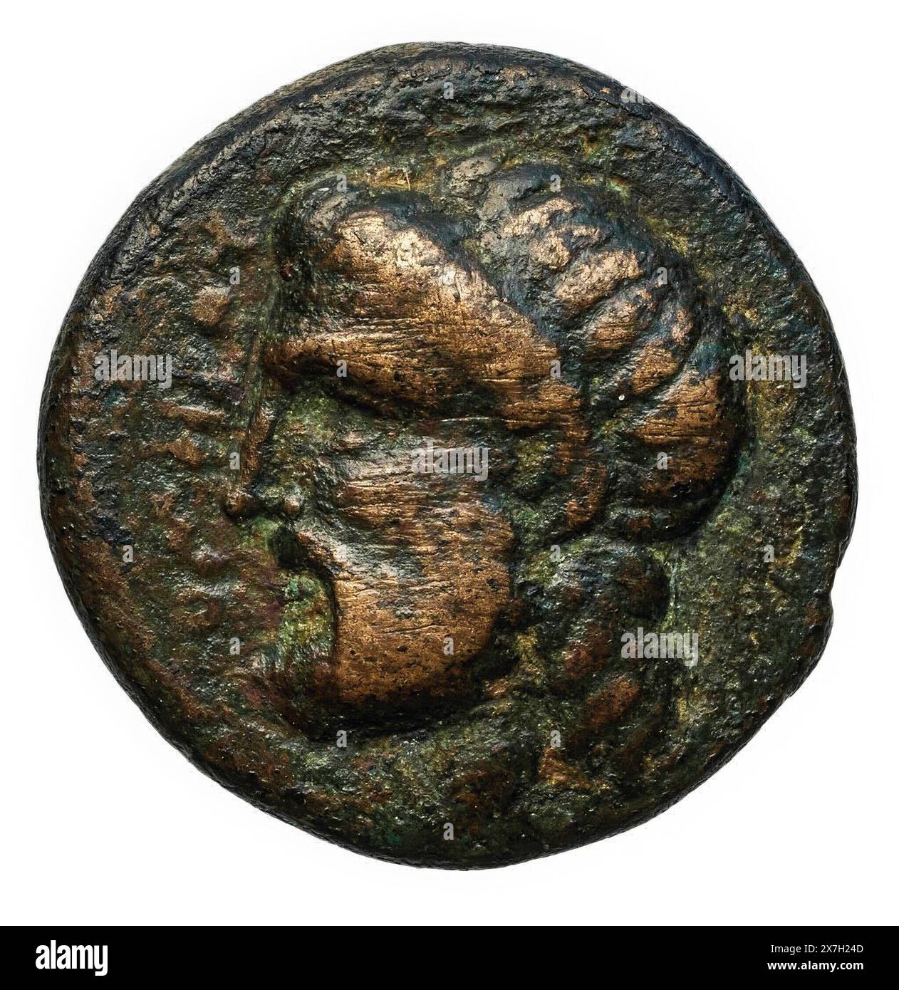 Silver two-drachma coin from Ios, withthe earliest known representation ...