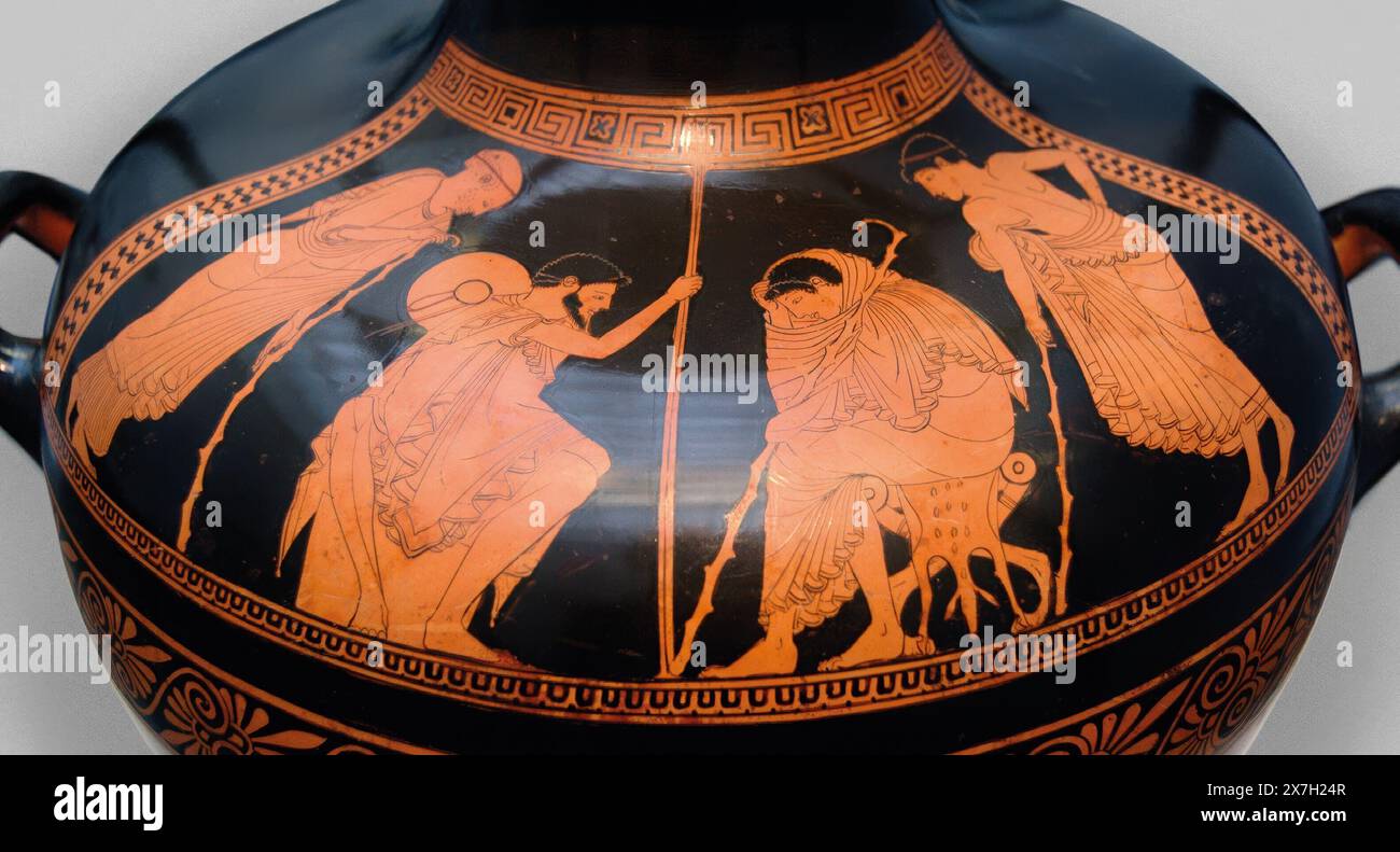 Red Figure Vase Representing The Embassy To Achilles Derived From Iliad Book 9 Elderlyphoenix