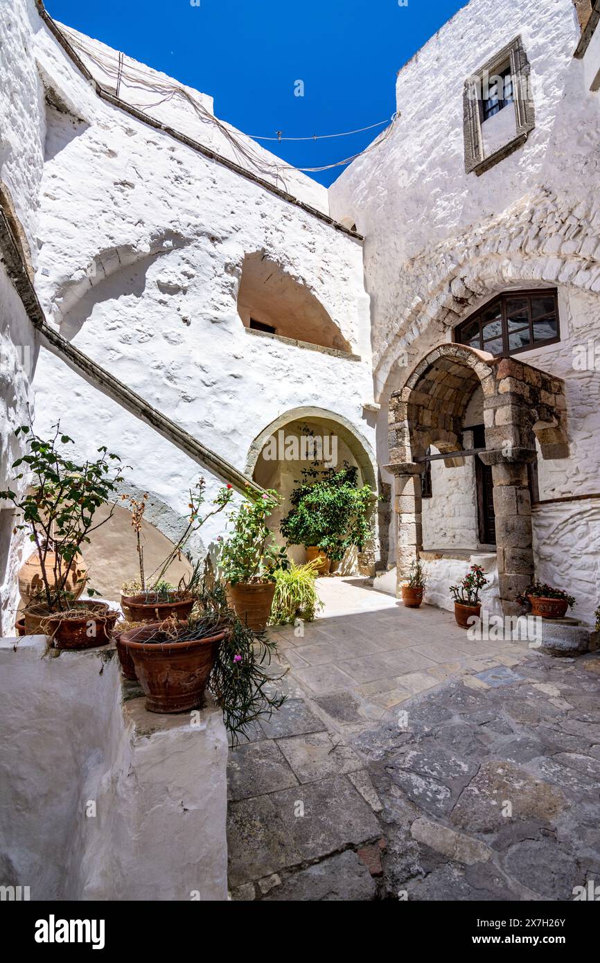 Iconic Monastery of Saint John the Theologian in Chora of Patmos island ...