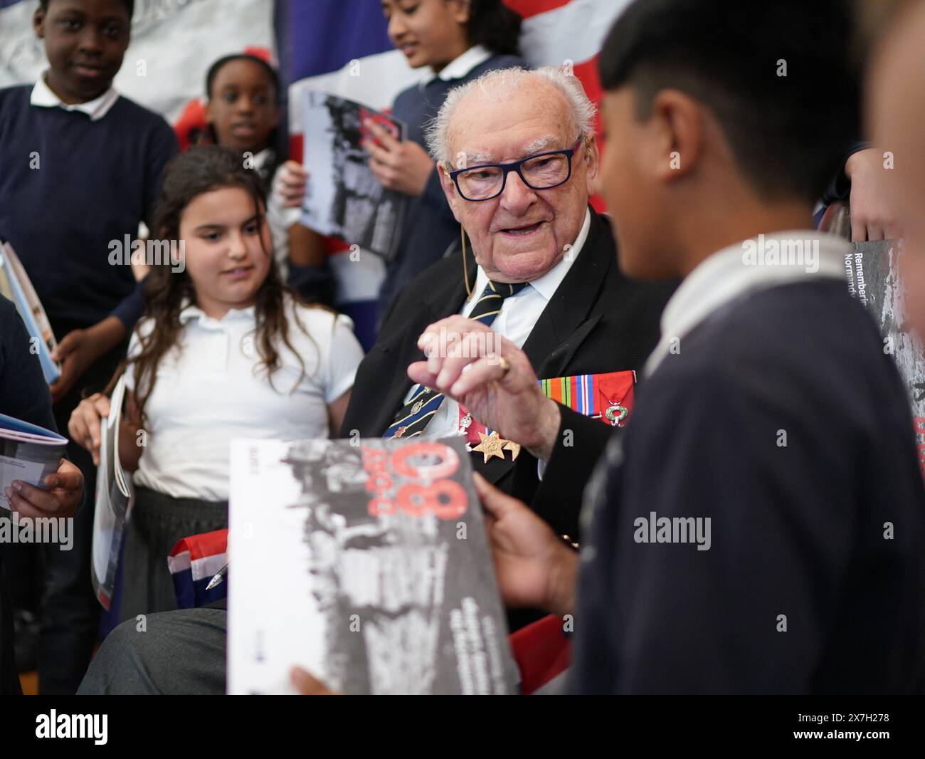 D-Day veteran and Ambassador for the British Normandy Memorial, Ken Hay ...