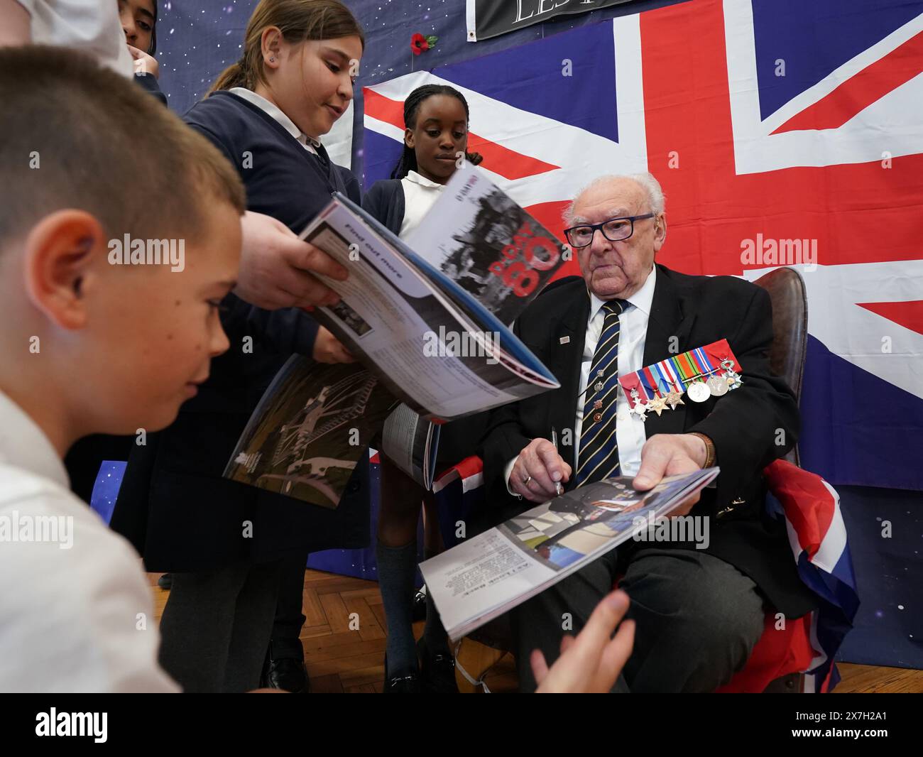 D-Day veteran and Ambassador for the British Normandy Memorial, Ken Hay ...