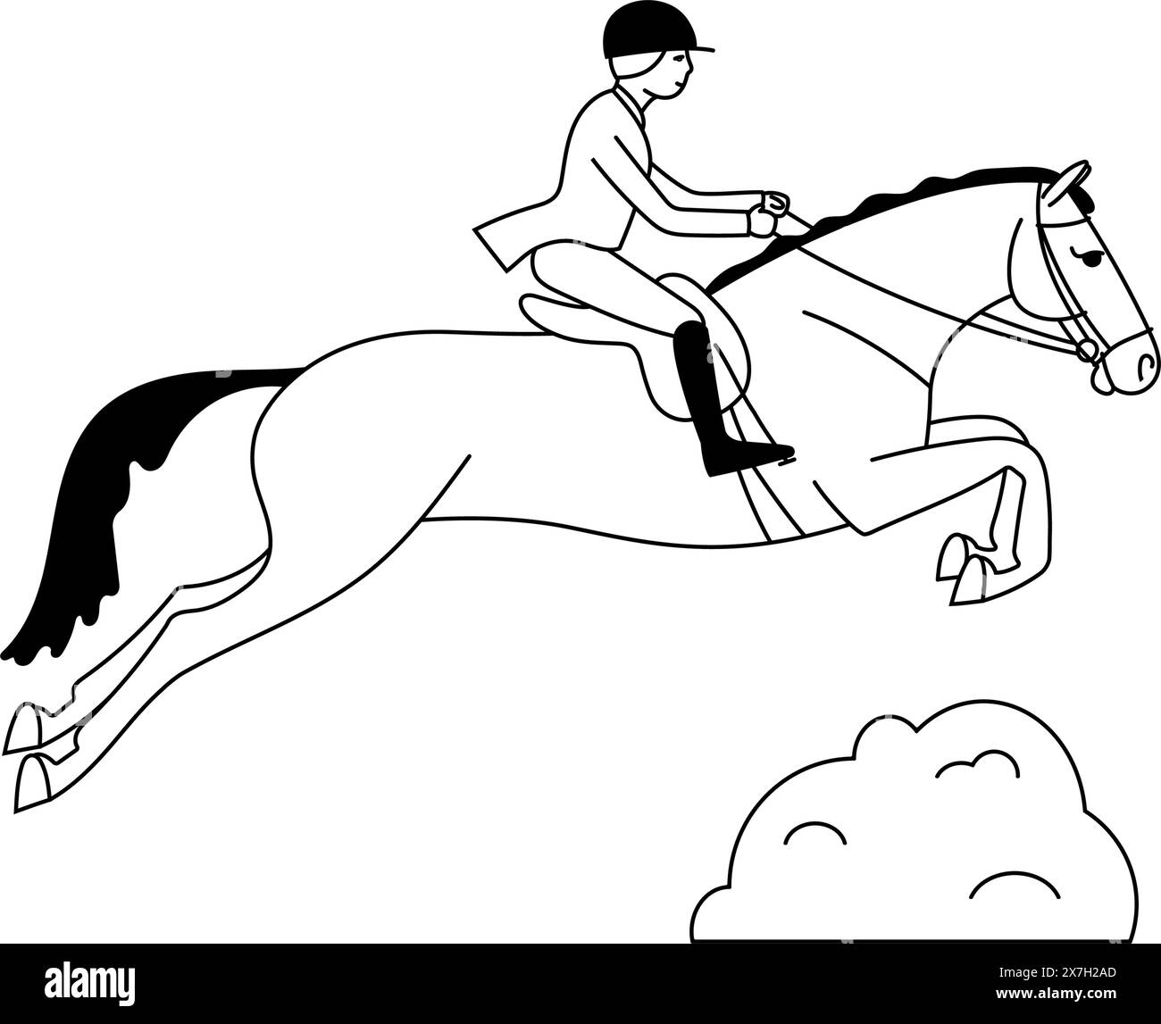 Hunting horse rider Stock Vector Images - Alamy