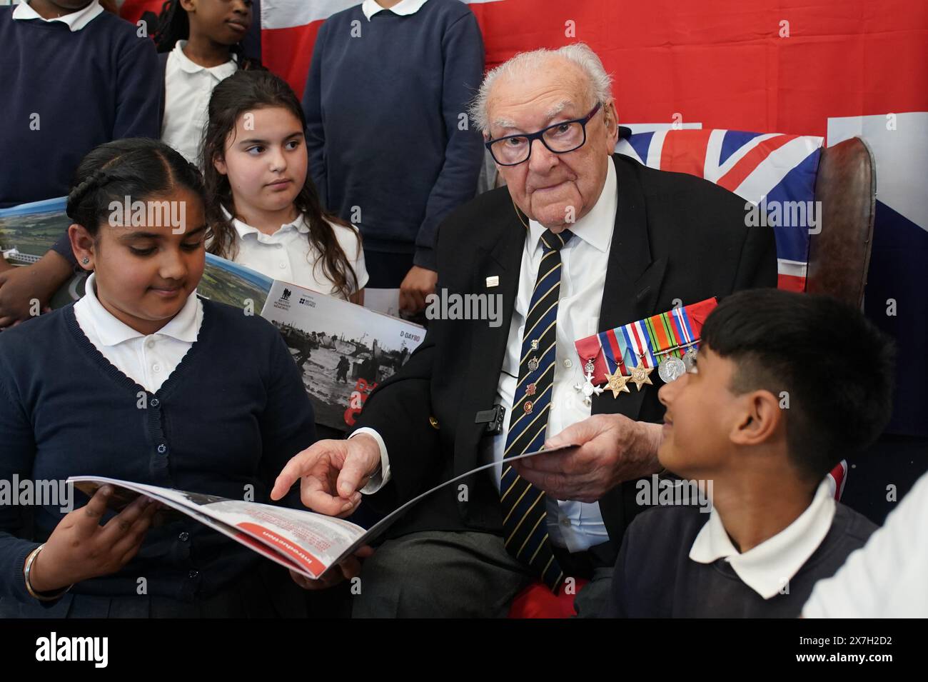 D-Day veteran and Ambassador for the British Normandy Memorial, Ken Hay ...