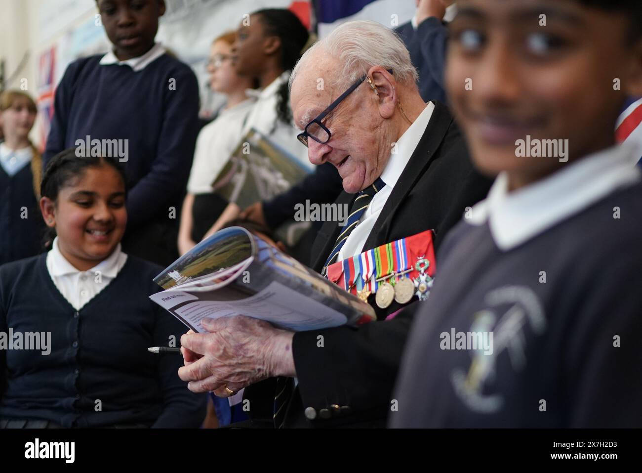D-Day veteran and Ambassador for the British Normandy Memorial, Ken Hay ...