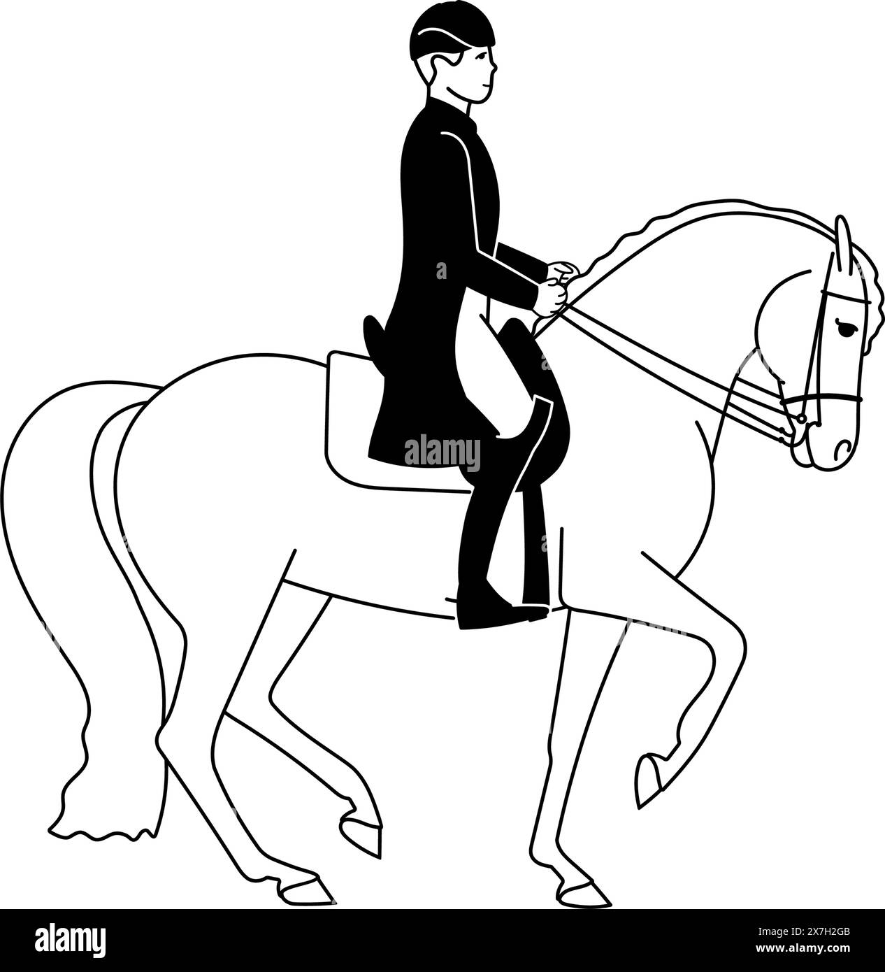 Vector image of a rider on a horse Stock Vector Image & Art - Alamy