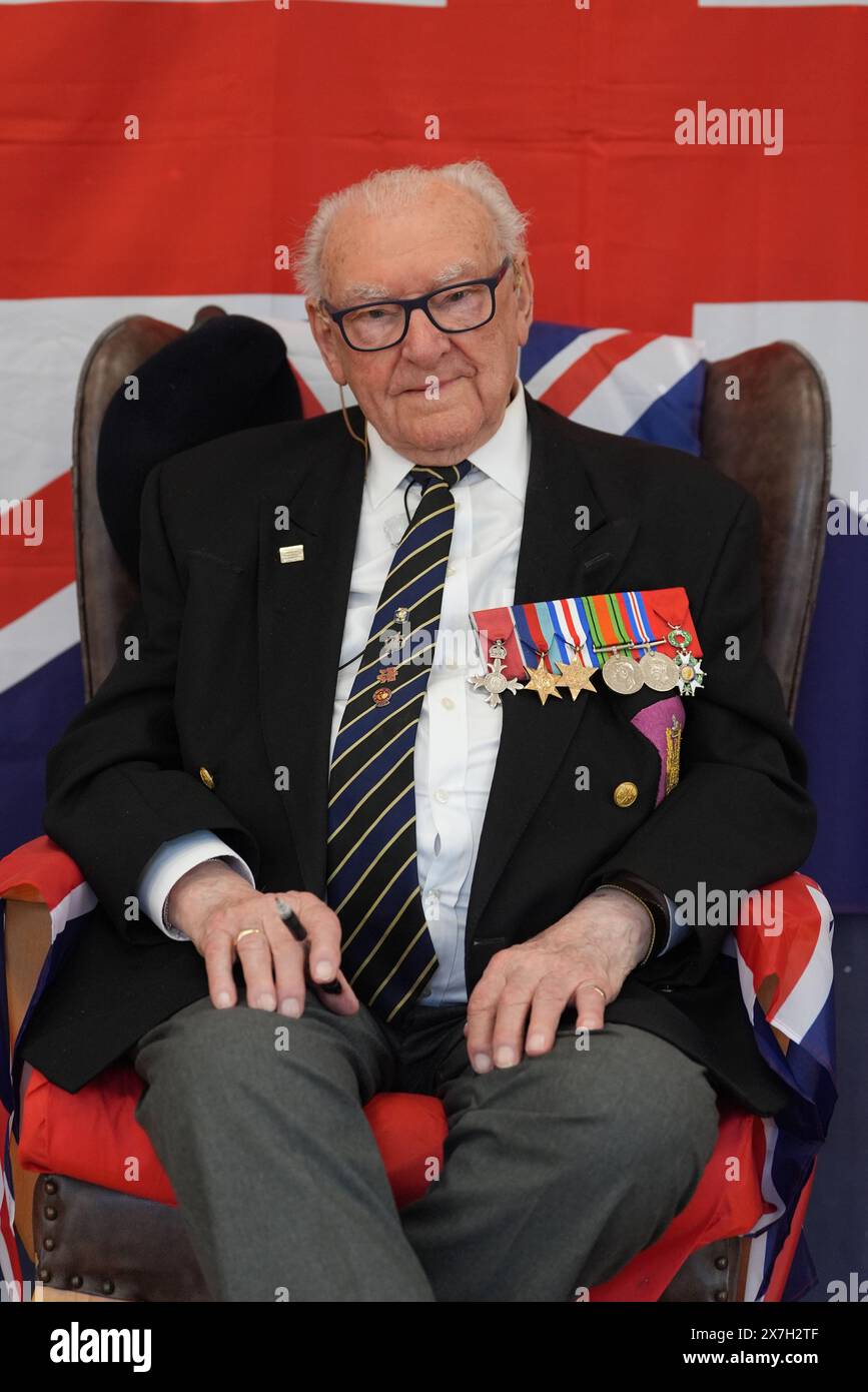 D-Day veteran and Ambassador for the British Normandy Memorial, Ken Hay ...
