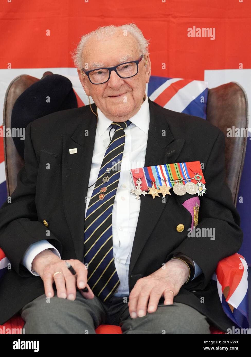 D-Day veteran and Ambassador for the British Normandy Memorial, Ken Hay ...