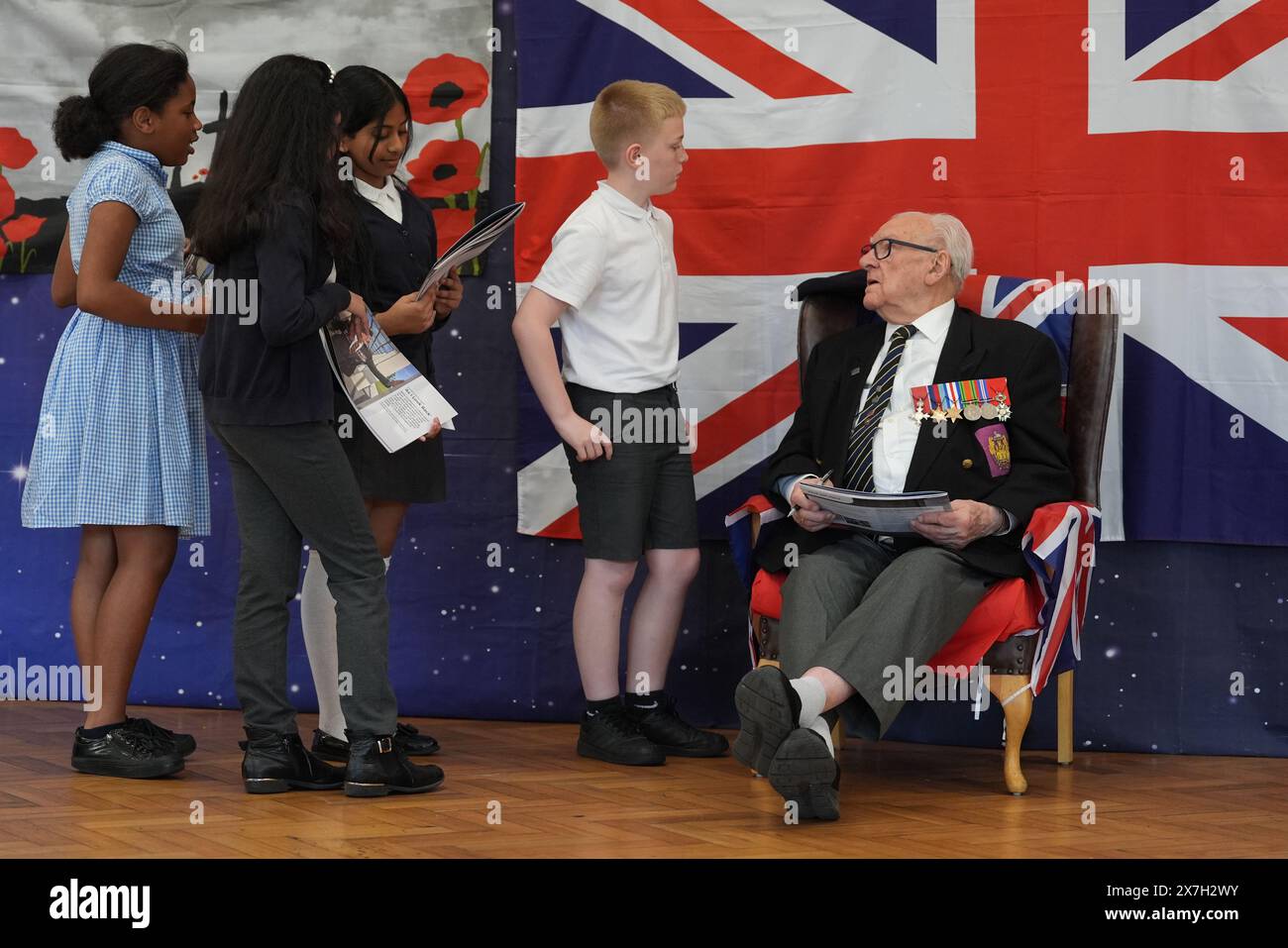 D-Day veteran and Ambassador for the British Normandy Memorial, Ken Hay ...