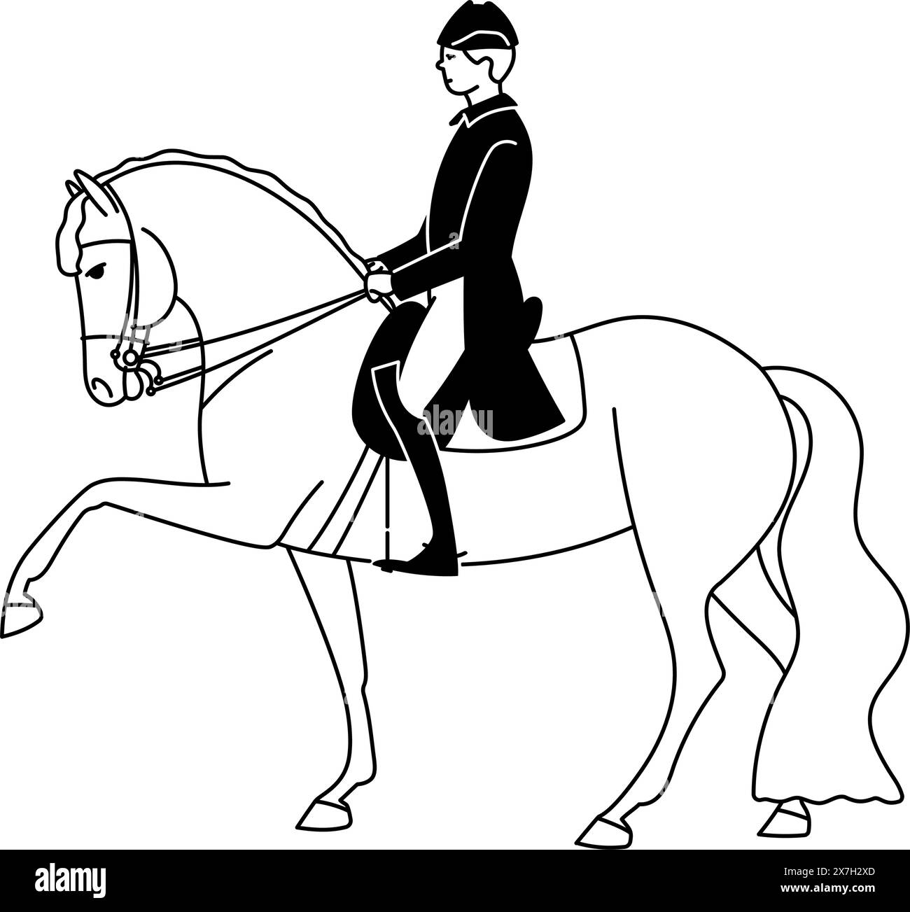 Spanish horse dressage Stock Vector Images - Alamy