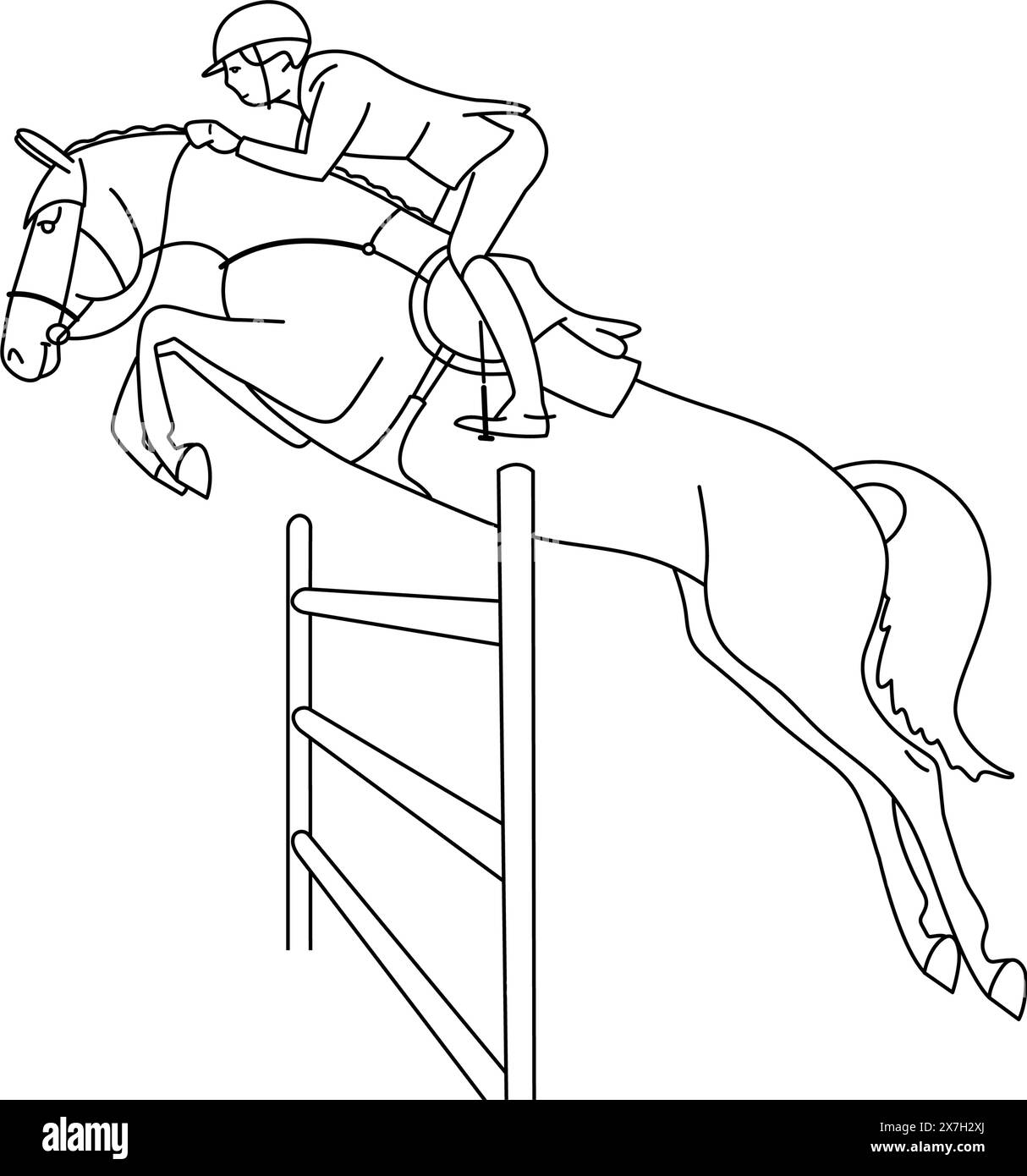 Jumping Horse Coloring Pages