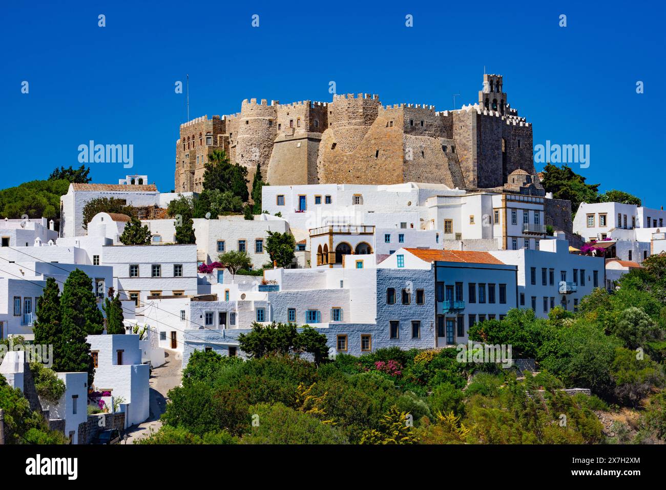 Iconic Monastery of Saint John the Theologian in Chora of Patmos island ...