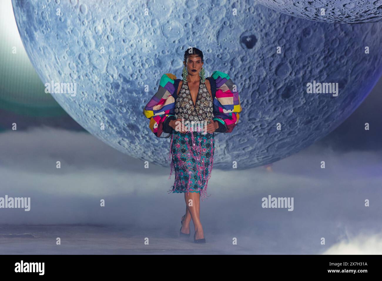 A model walks the runway during the ROMANCE WAS BORN show during ...