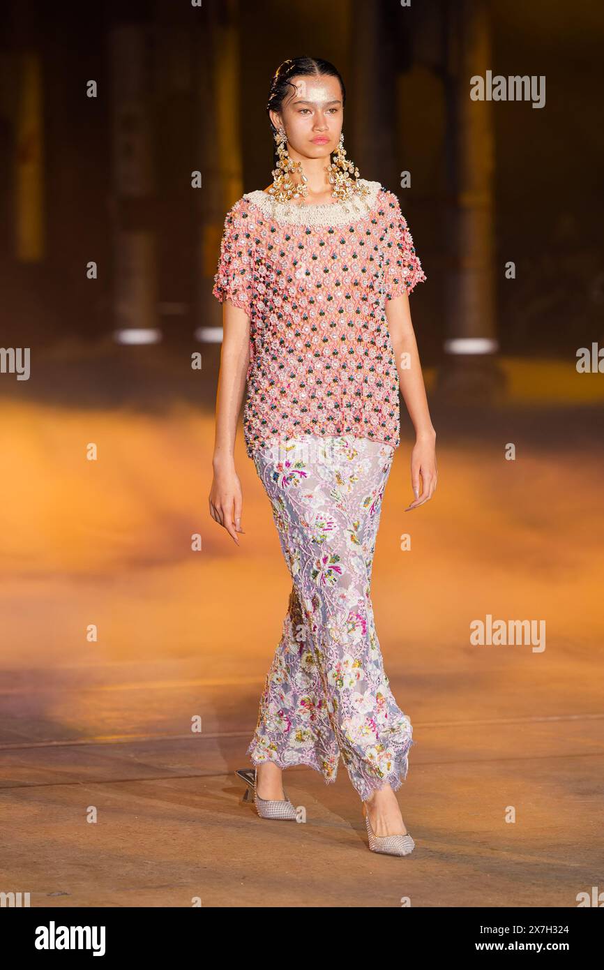A model walks the runway during the ROMANCE WAS BORN show during ...
