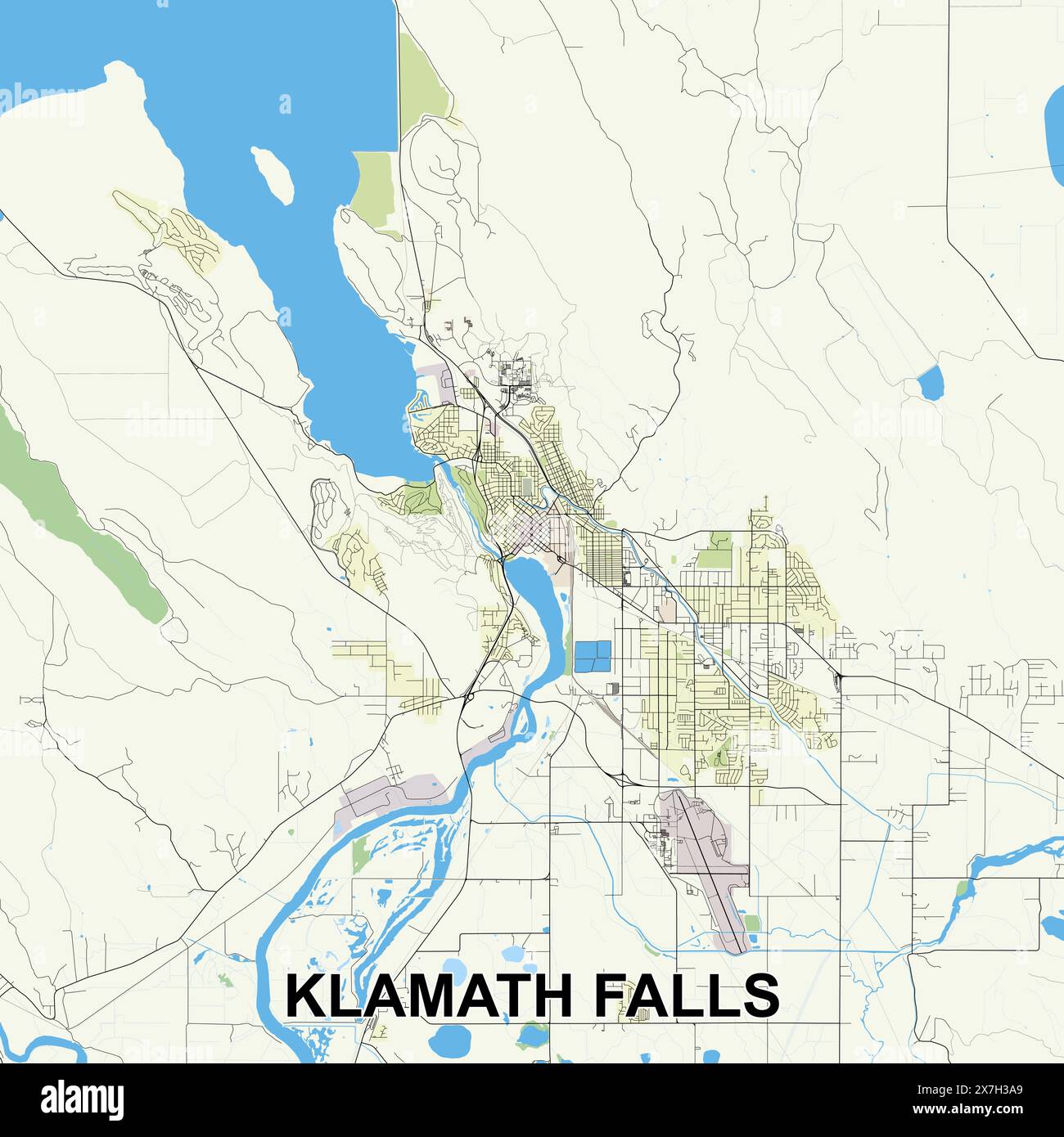 Klamath falls map hi-res stock photography and images - Alamy