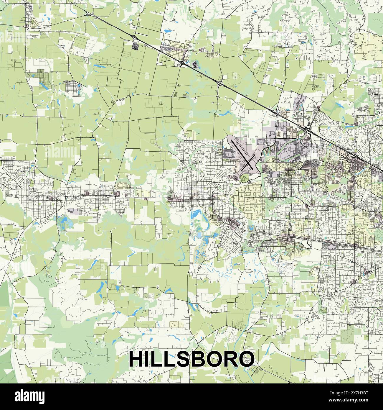 Hillsboro map hi-res stock photography and images - Alamy