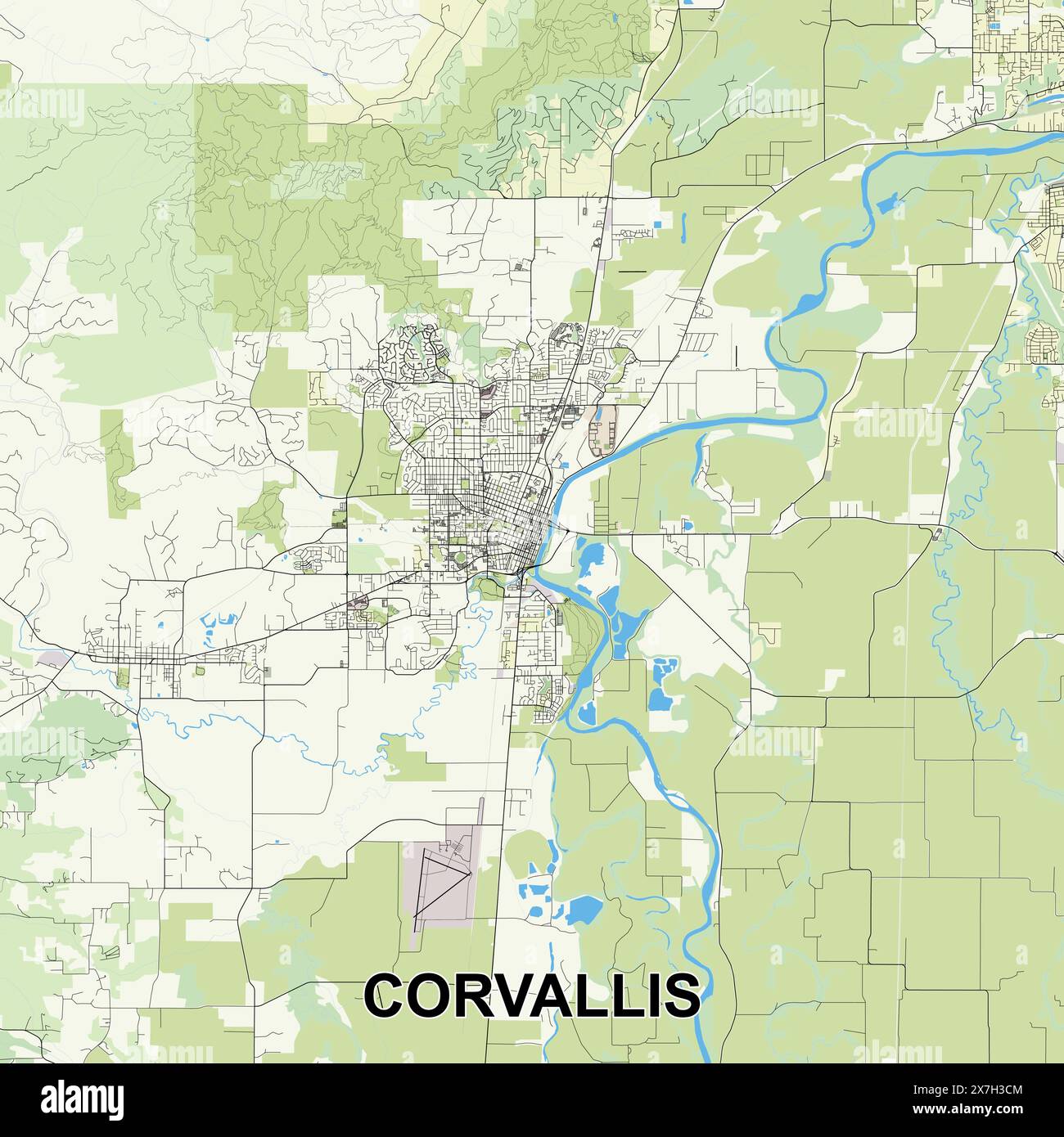 Corvallis oregon map Stock Vector Images - Alamy