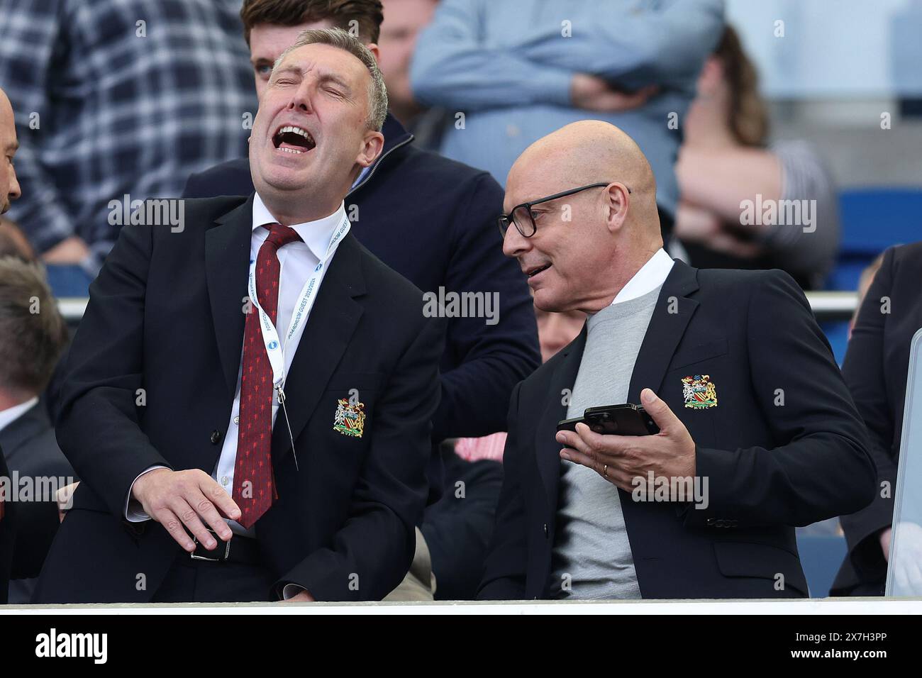 Brighton and Hove, UK. 19th May, 2024. Jason Wilcox (L), Technical ...