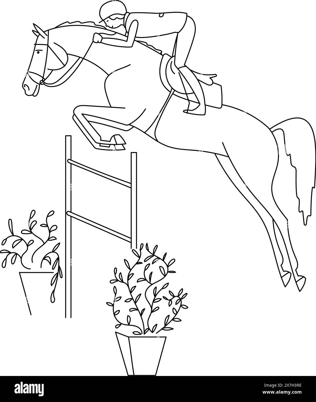 Ponies with exercise Stock Vector Images - Alamy