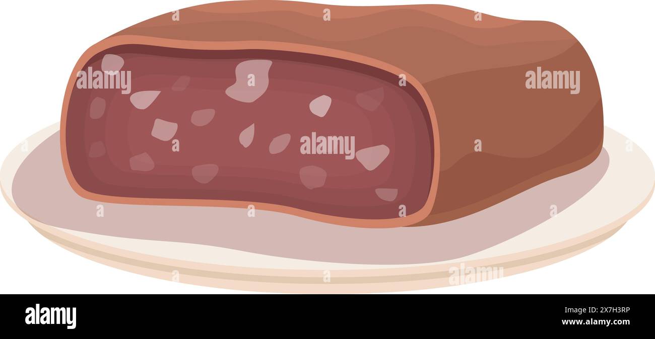 Digital drawing of a halfsectioned chocolate bar on a simple white ...