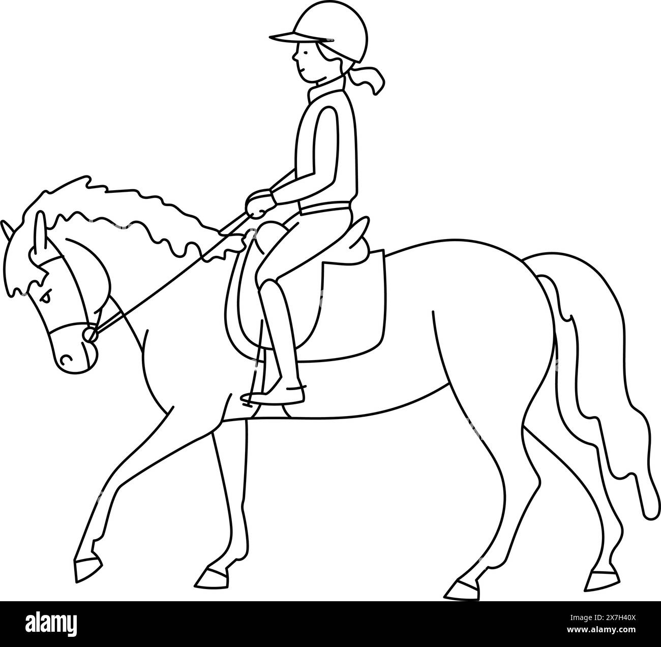 Funny pony riding Cut Out Stock Images & Pictures - Alamy