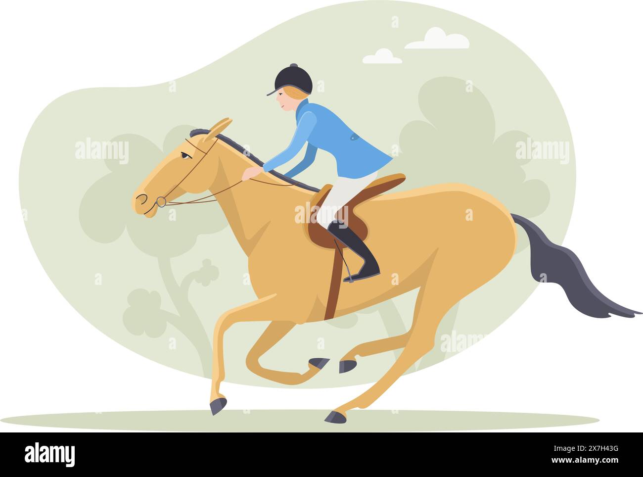 Horseback riding attire Stock Vector Images - Alamy